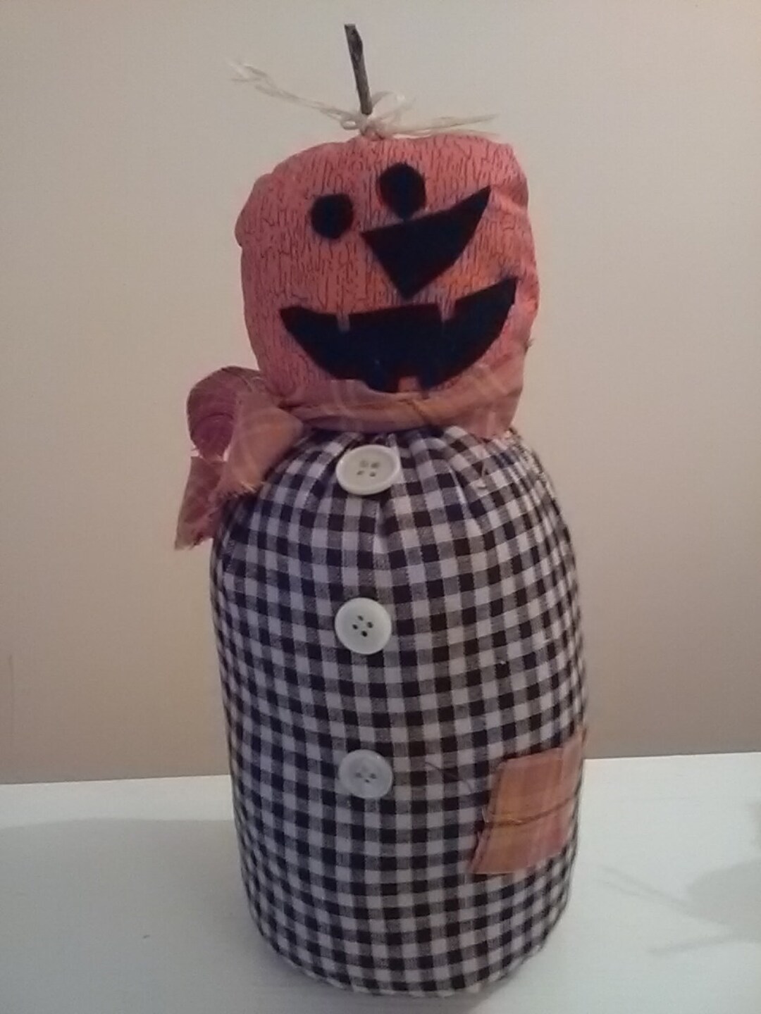 Fall Jack-o-lantern Doll Halloween Fabric Handmade Stand-alone, Trick ...