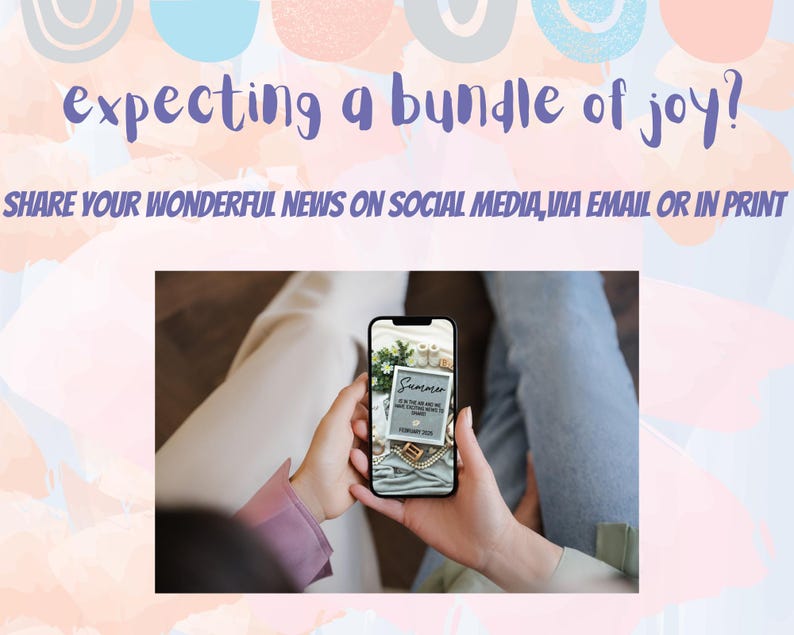 Fall Pregnancy Announcement Digital Baby Announcement Autumn Gender ...