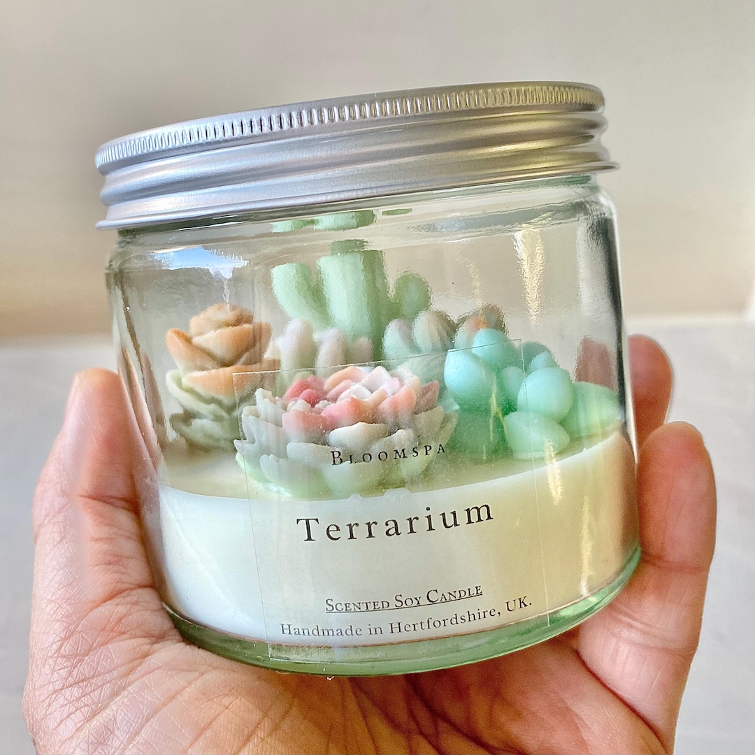 Terrarium Candle in a Jar With Lid - Etsy