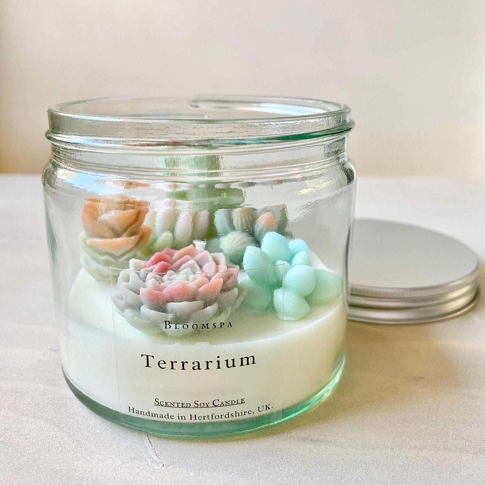Terrarium Candle in a Jar With Lid - Etsy