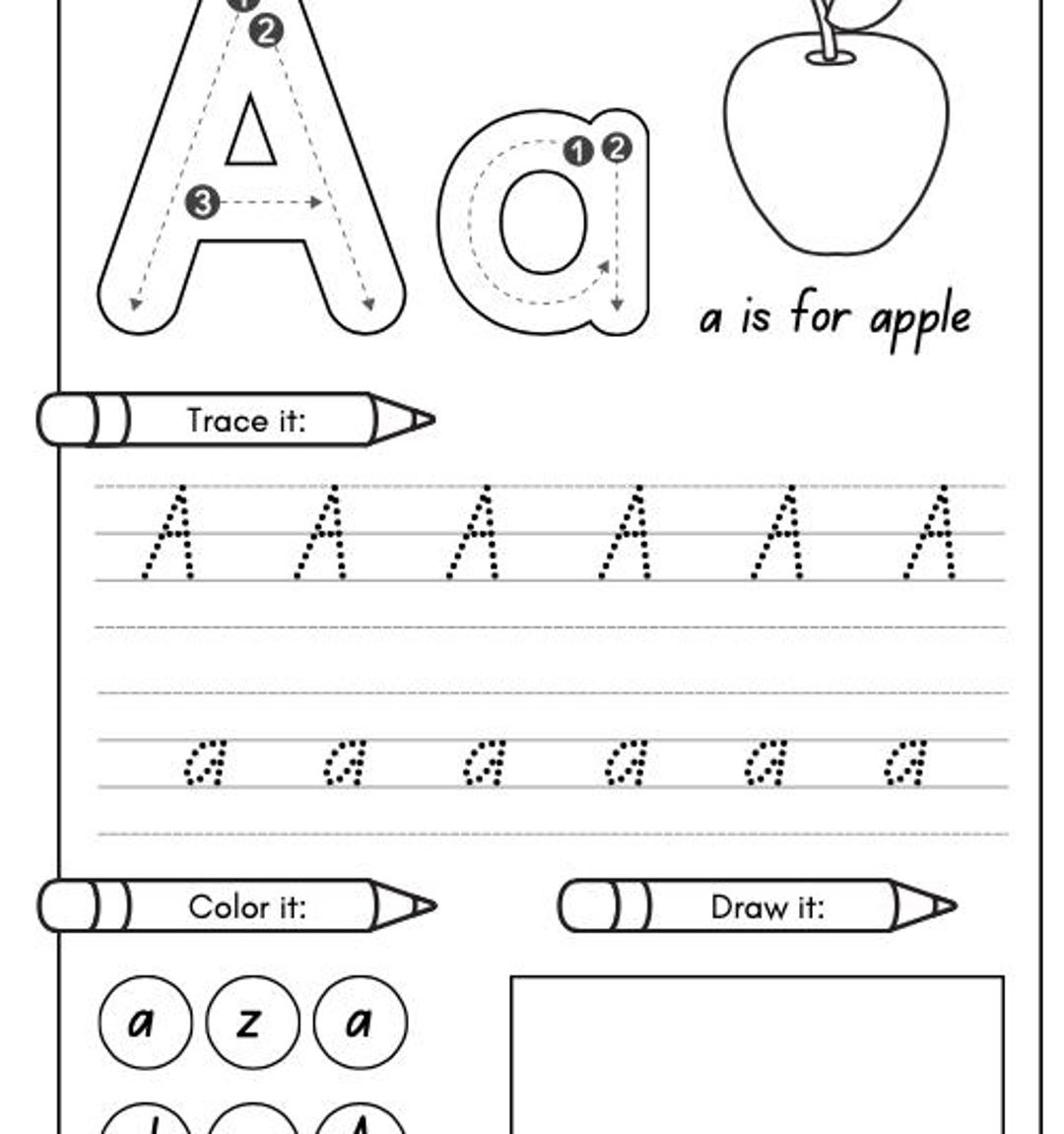 Kindergarten Alphabet Worksheet - Etsy