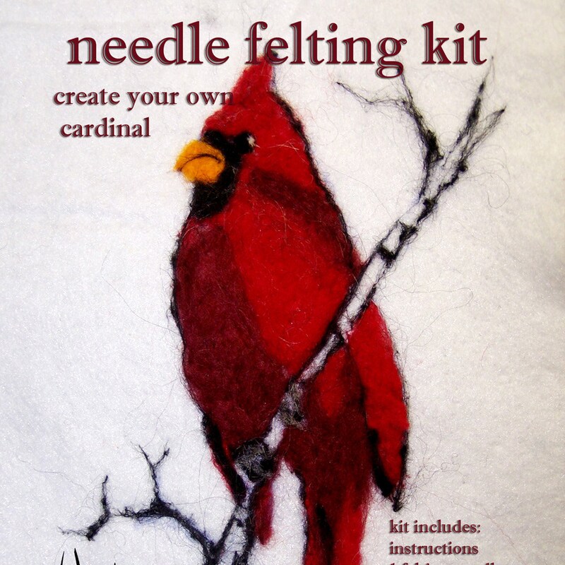 Needle Felt Cardinal - Etsy