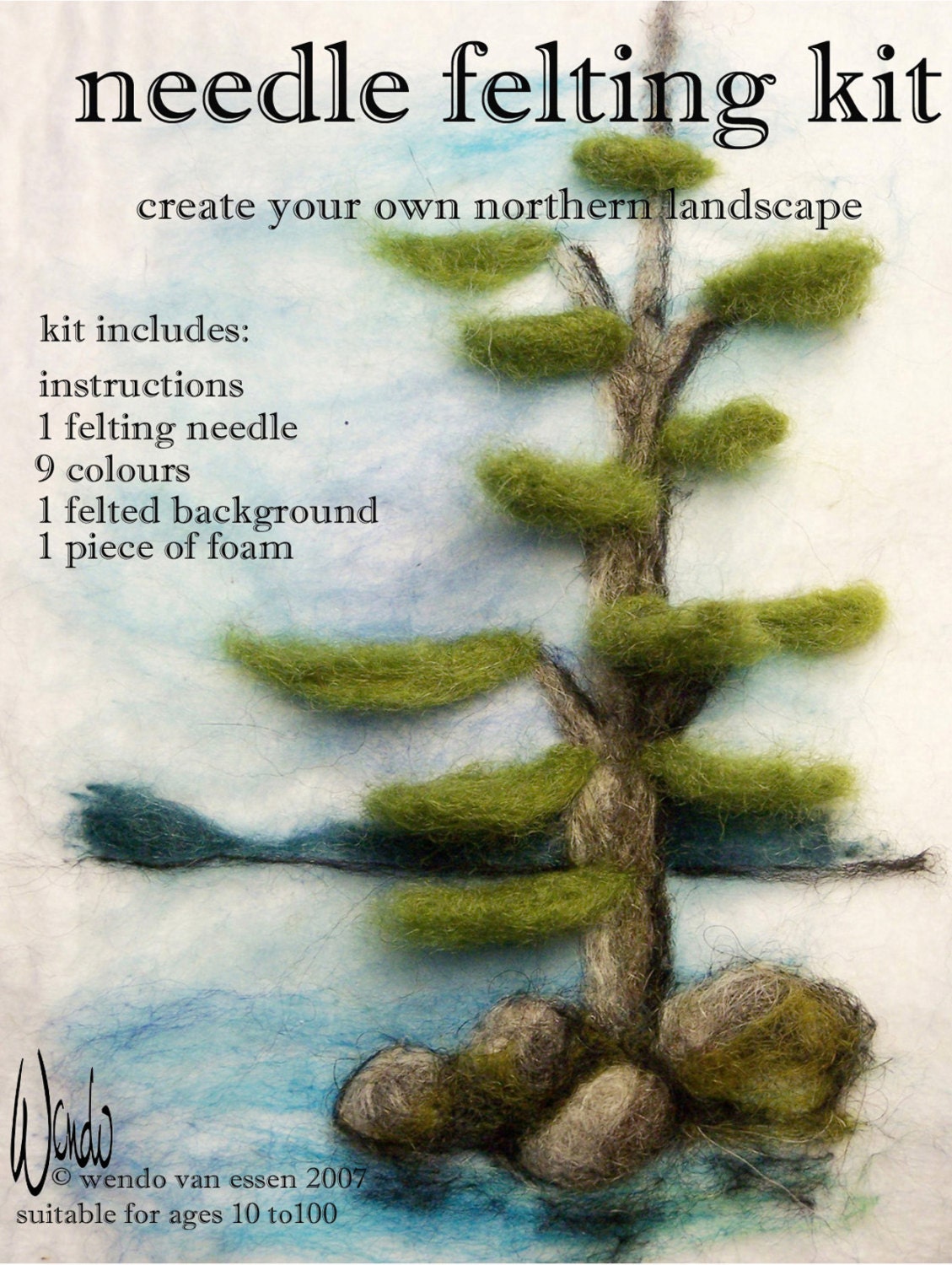Northern Jack Pine Needle Felting Kit - Etsy
