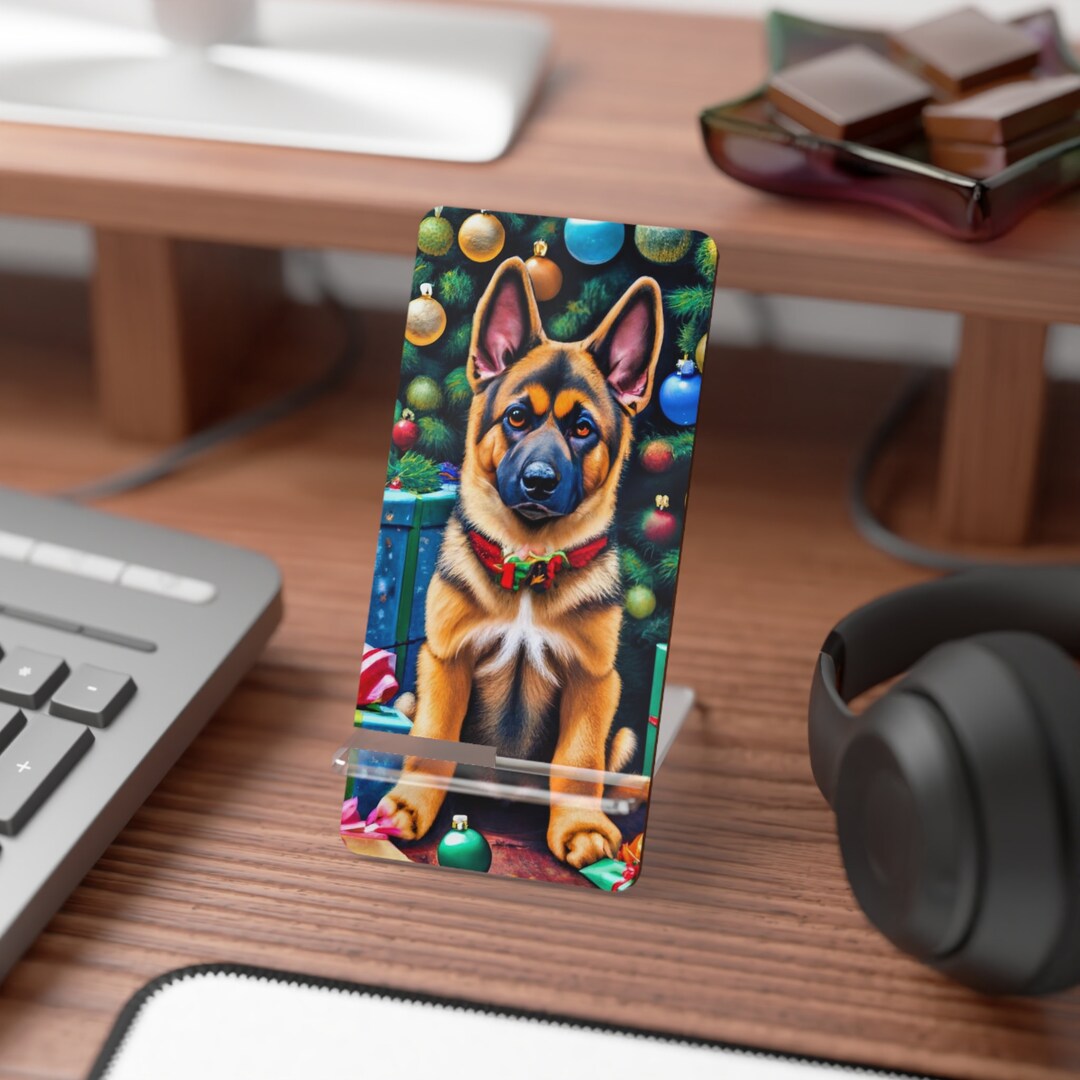 Stand for Smartphones GERMAN SHEPHERD PUPPY Christmas Gift for Dog ...