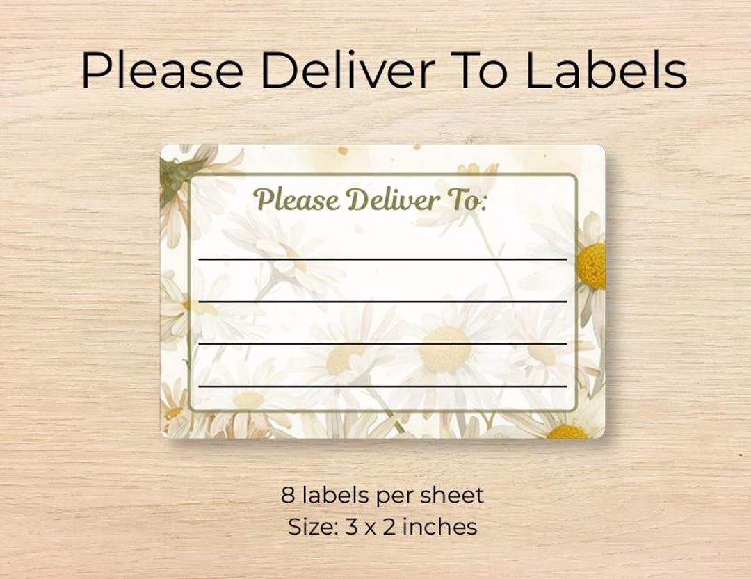 Please Deliver to Labels - PDT Labels- Gradient Address Stickers ...