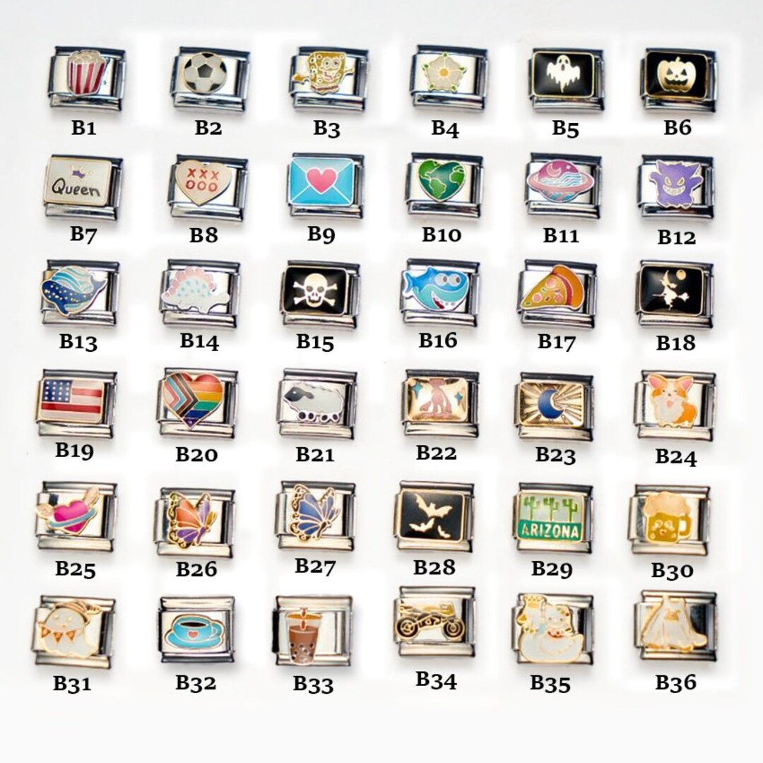 108 Styles Italian Charm Bracelet, Vintage Italian Bracelet, Stainless ...