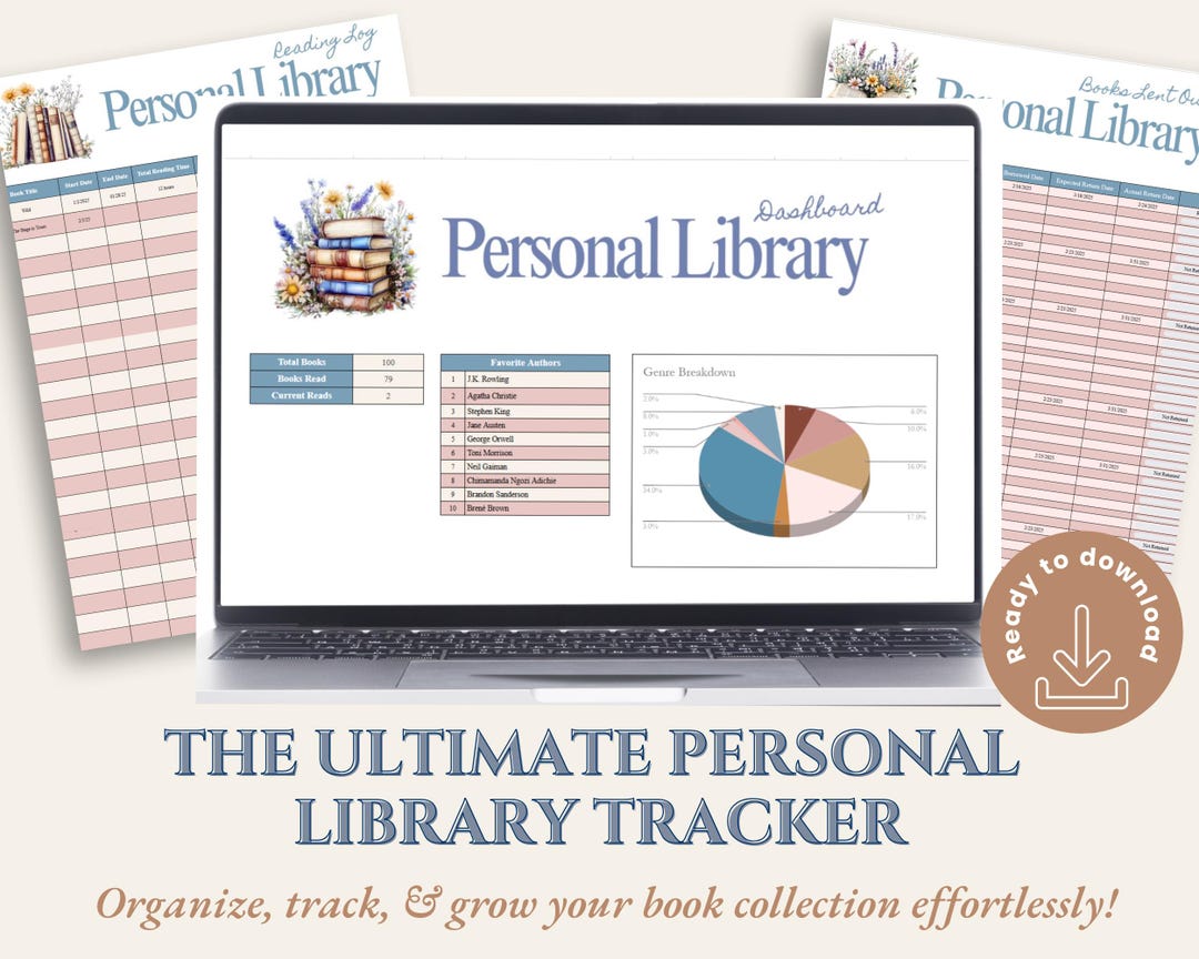 The Ultimate Digital Book Tracker | Reading Log and Library Organizer ...