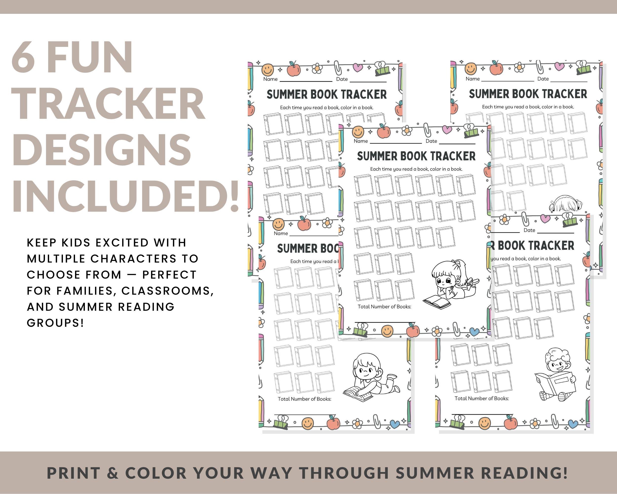 Summer Reading Challenge Printable Bundle | Kids Book Tracker PDF ...