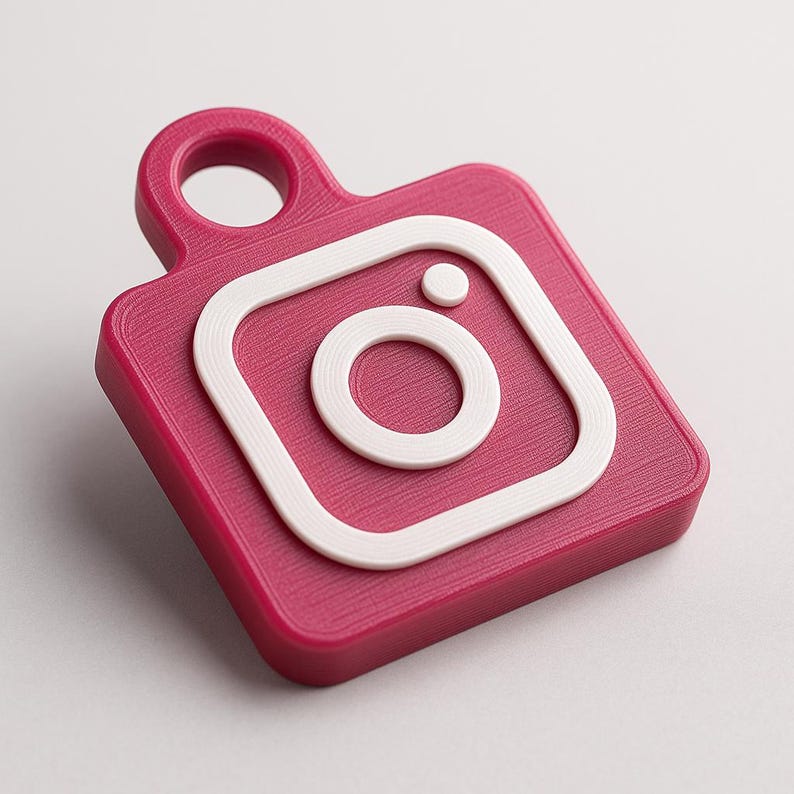 NFC Social Media Keyring – 3D Printed Custom Tag With NFC Chip | Tap to Share Link | Instagram ...