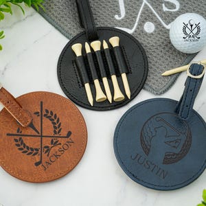 Golf Bag Tag Personalized, Engraved Golf Bag Tag, Custom Leather Golf ...
