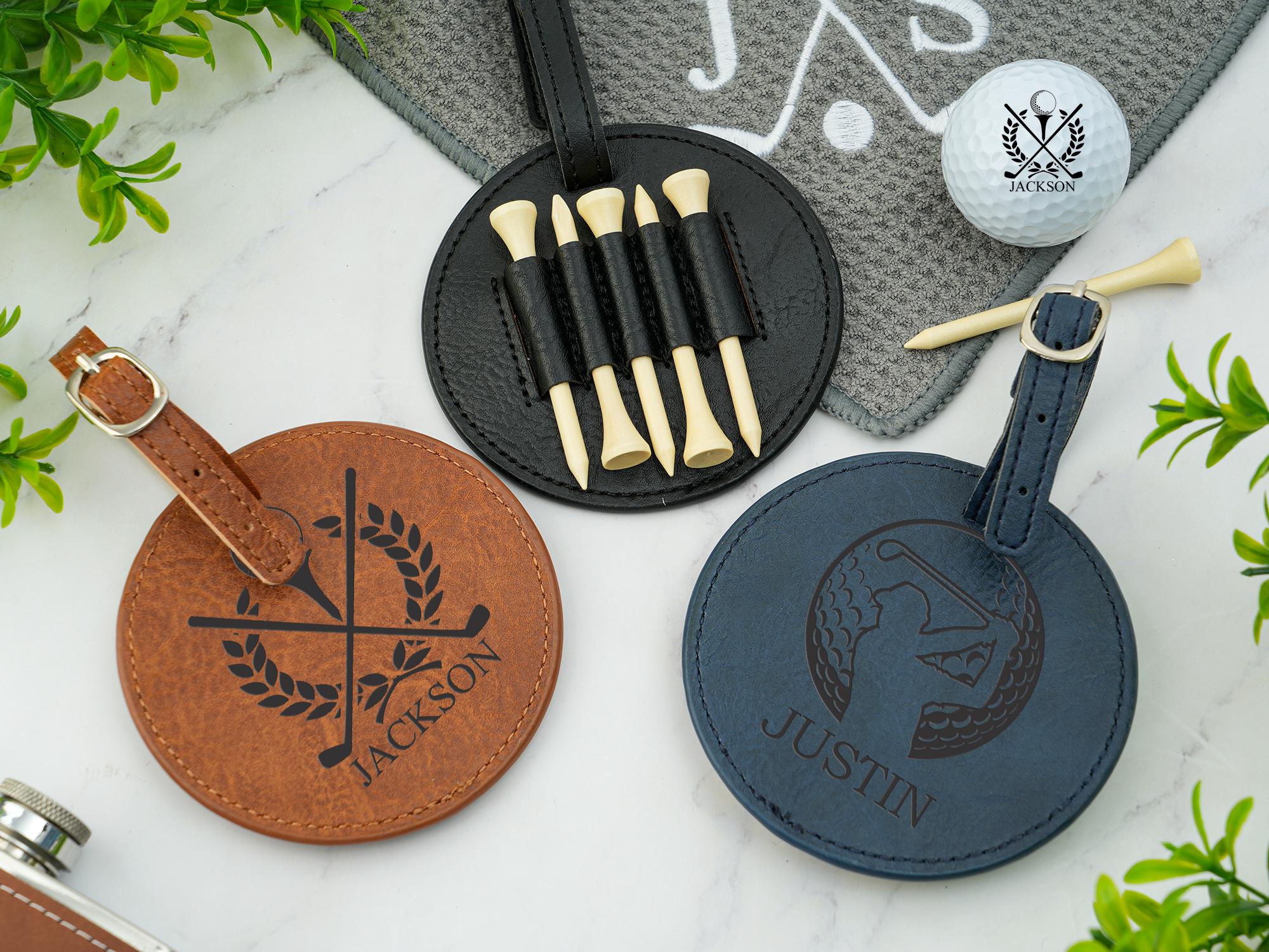 Personalized Golf Bag Tag: Faux Leather Engraved Golf Gift - Etsy
