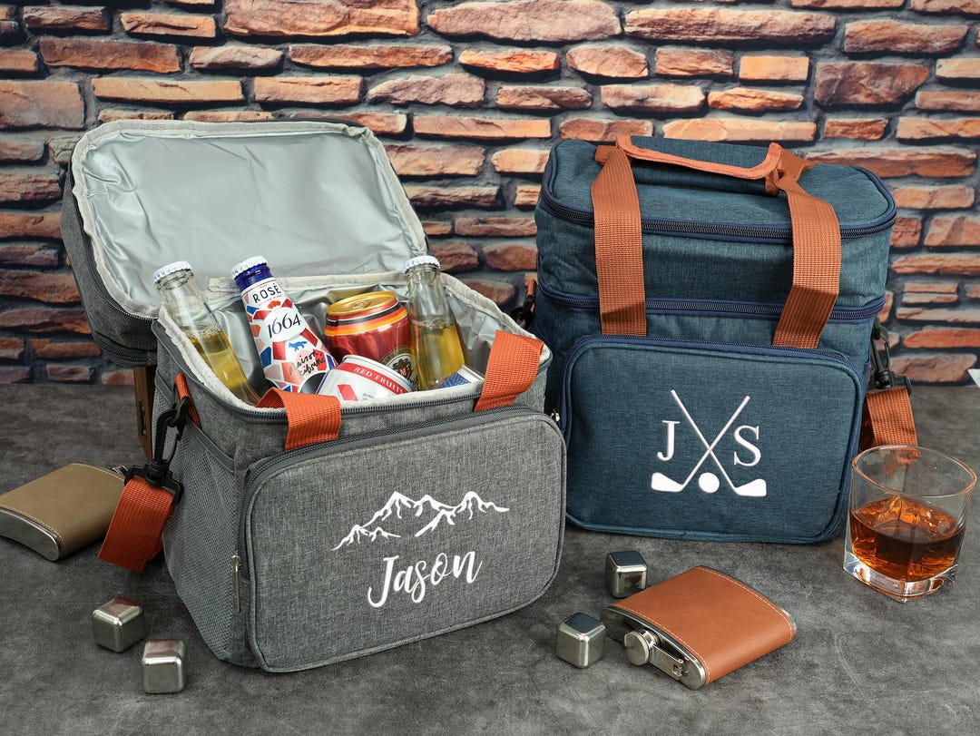 Personalized Cooler Bag: Embroidered Groomsmen Gifts, Golf Beer Cooler ...