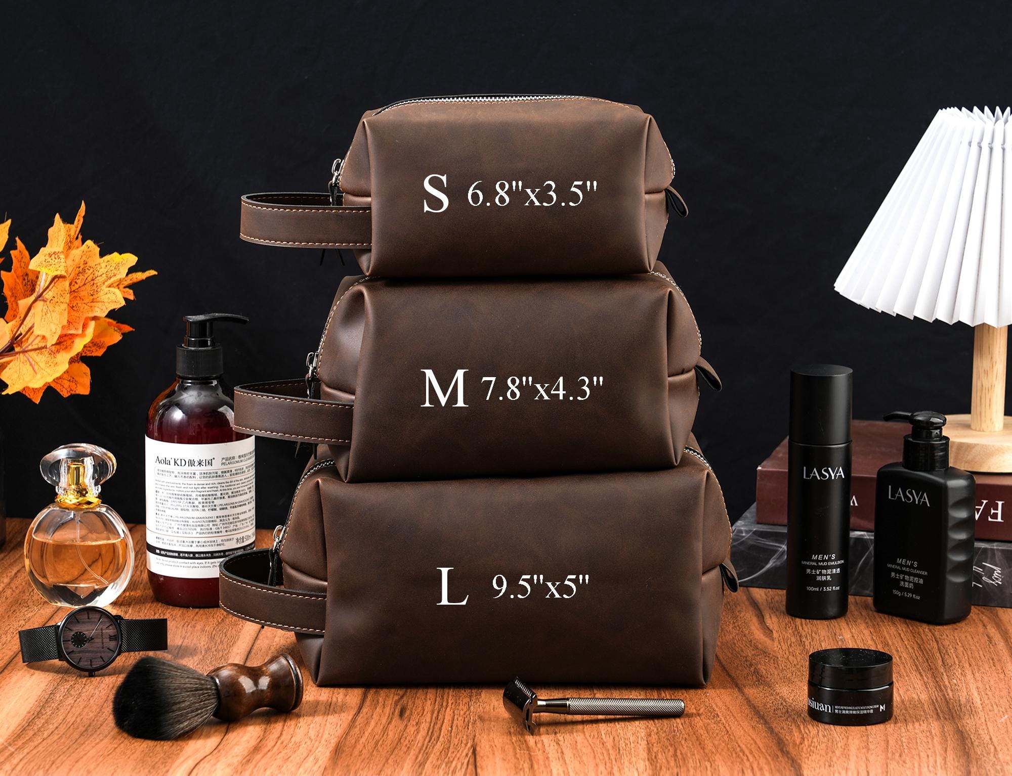 Personalized PU Leather Toiletry Bag: Engraved Travel Dopp Kit - Etsy