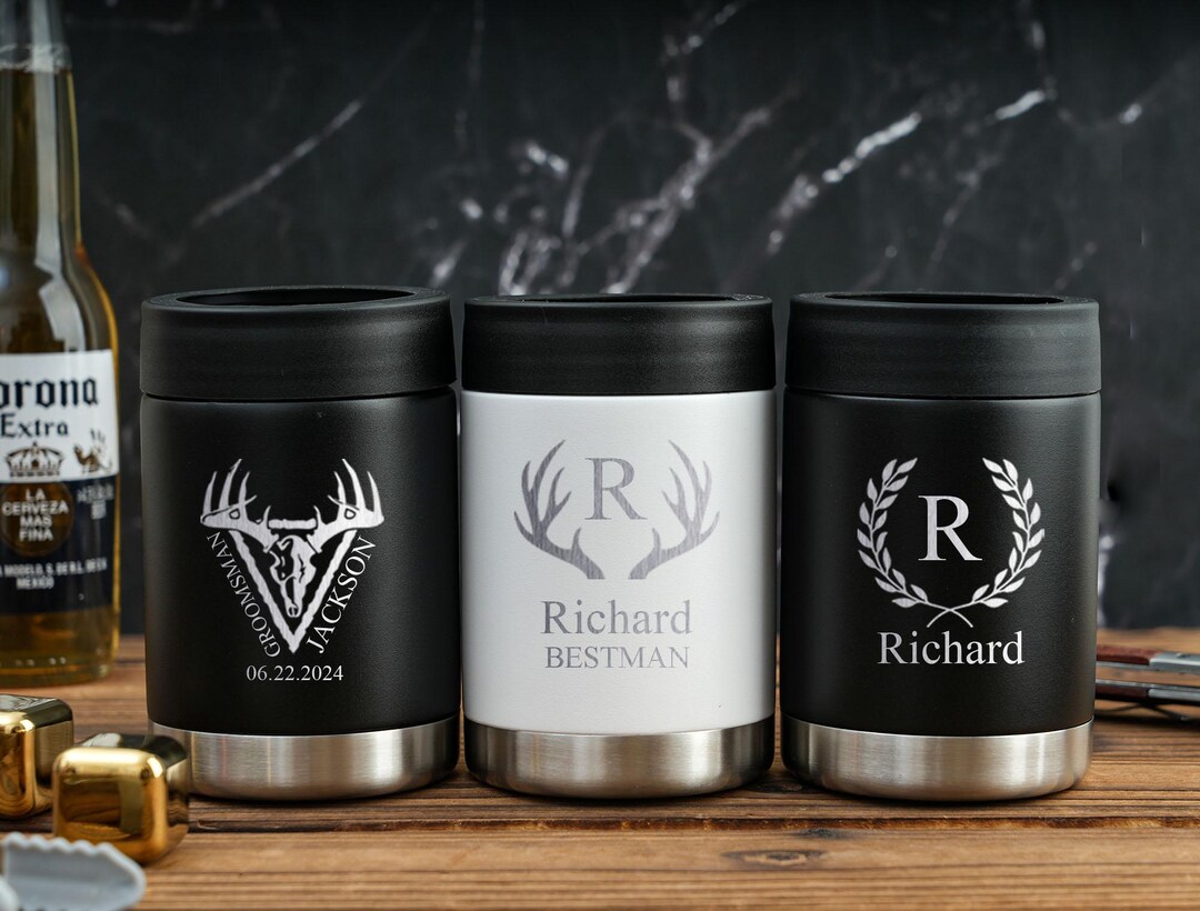 Custom Engraved Beer Can Cooler: Personalized Groomsmen Gift - Etsy
