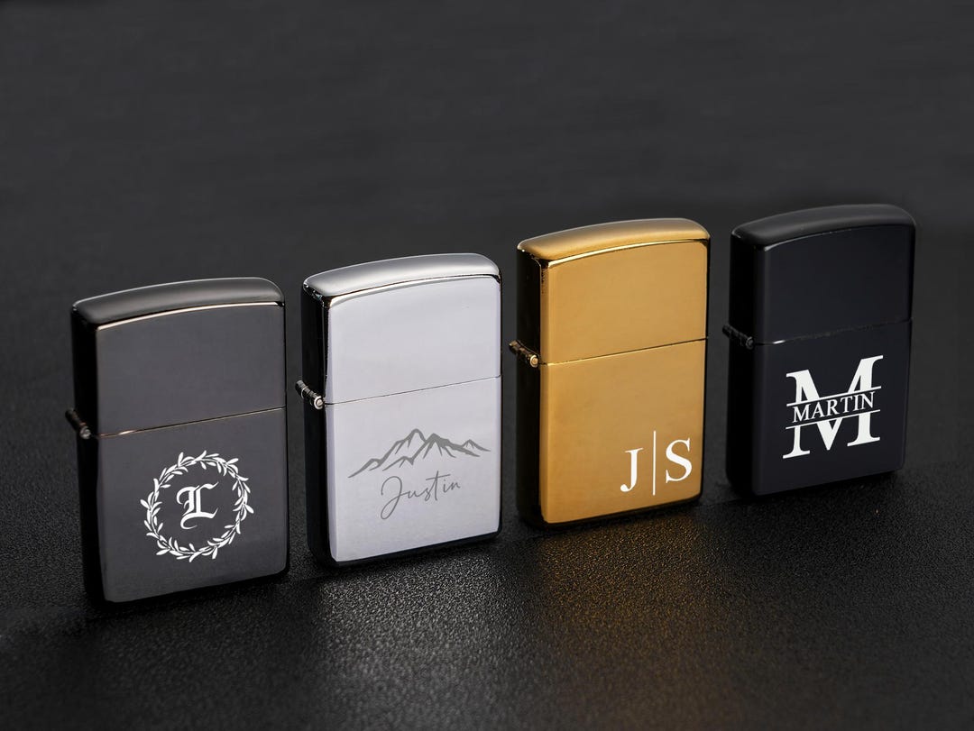 Personalized Engraved Lighter: Custom Lighters With Case, Groomsmen ...