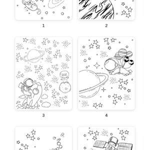 Printable Astronaut Coloring Pages - Etsy