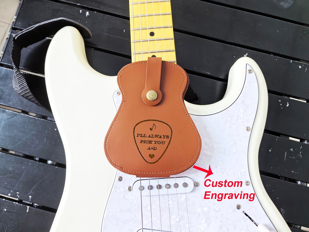 Personalized Leather Guitar Pick Organizer,custom Engraved Guitar ...