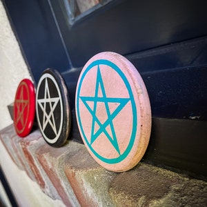 Large Pentacle, Custom Colors, Solid Quality Wood and Paint, Hand ...