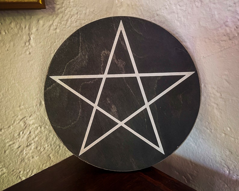 Large Pentacle, Custom Colors, Solid Quality Wood and Paint, Hand ...