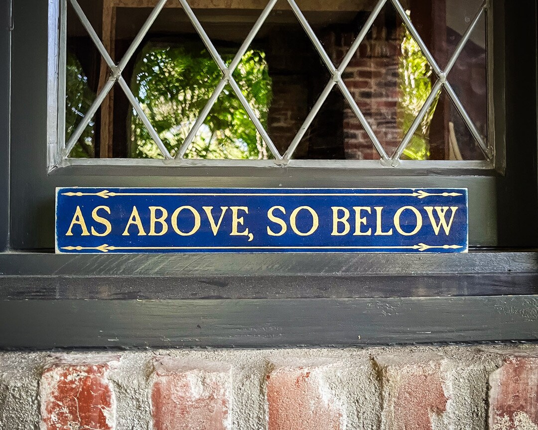 As Above, so Below Solid Wood and Paint Sign, Hand Crafted, for Witches ...