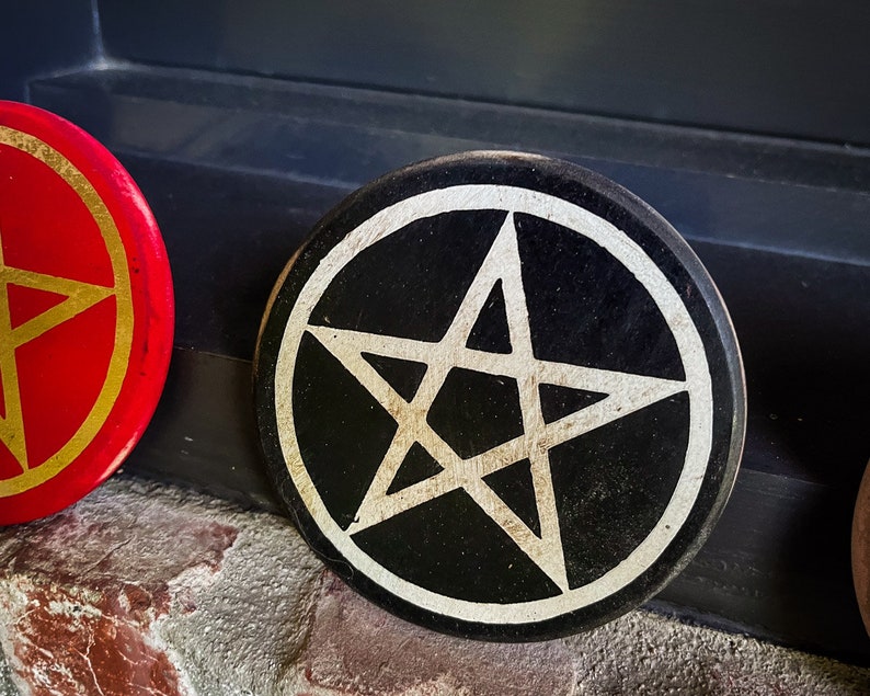 Large Pentacle, Custom Colors, Solid Quality Wood and Paint, Hand ...