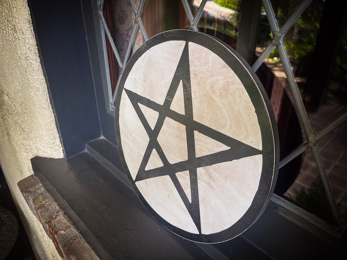 Large Pentacle, Custom Colors, Solid Quality Wood and Paint, Hand ...