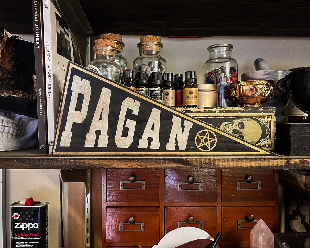 Pagan Pride, Solid Wood and Paint Collegiate Banner, Hand Crafted, for ...