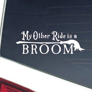 My Other Ride is a Broom, Vinyl Car Decal Pride Sticker, Pagan, Witch ...