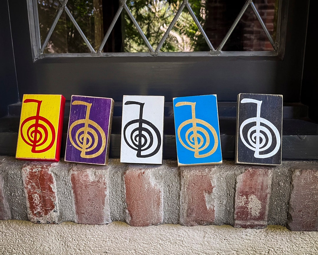 Cho Ku Rei Reiki, Solid Wood and Paint Symbol, Hand Crafted, for Energy ...