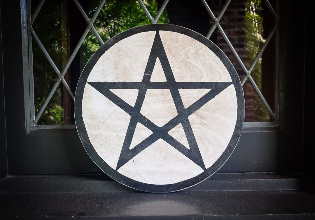 Large Pentacle, Custom Colors, Solid Quality Wood and Paint, Hand ...