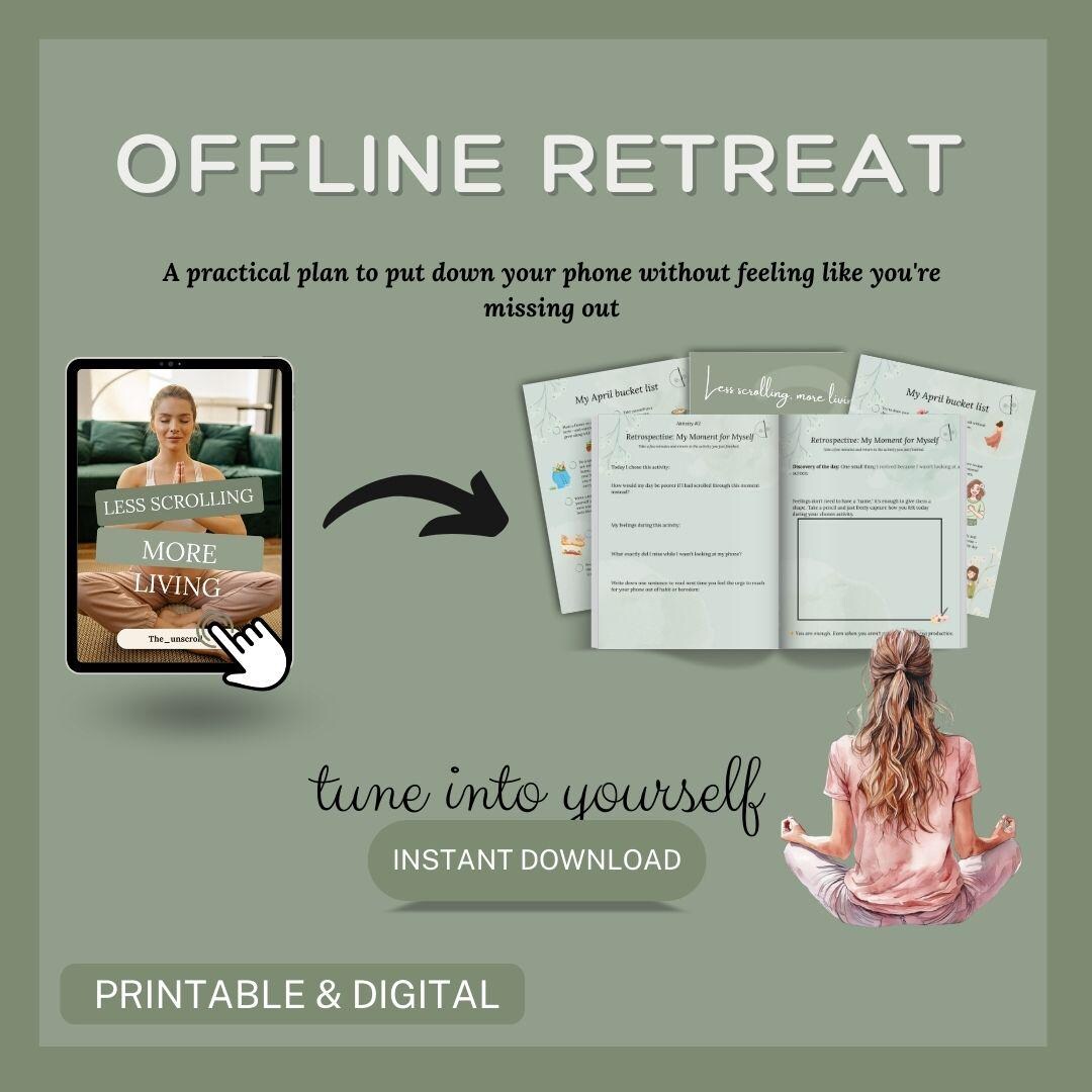 Offline Retreat Guide | Digital Detox Journal, Screen-free Activities ...