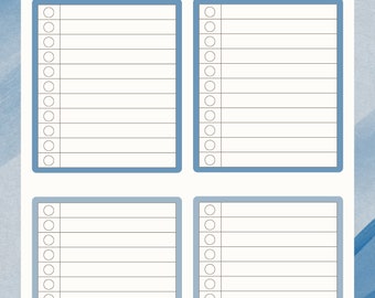 Downloadable and Printable Aesthetic Purple Checklist - Etsy