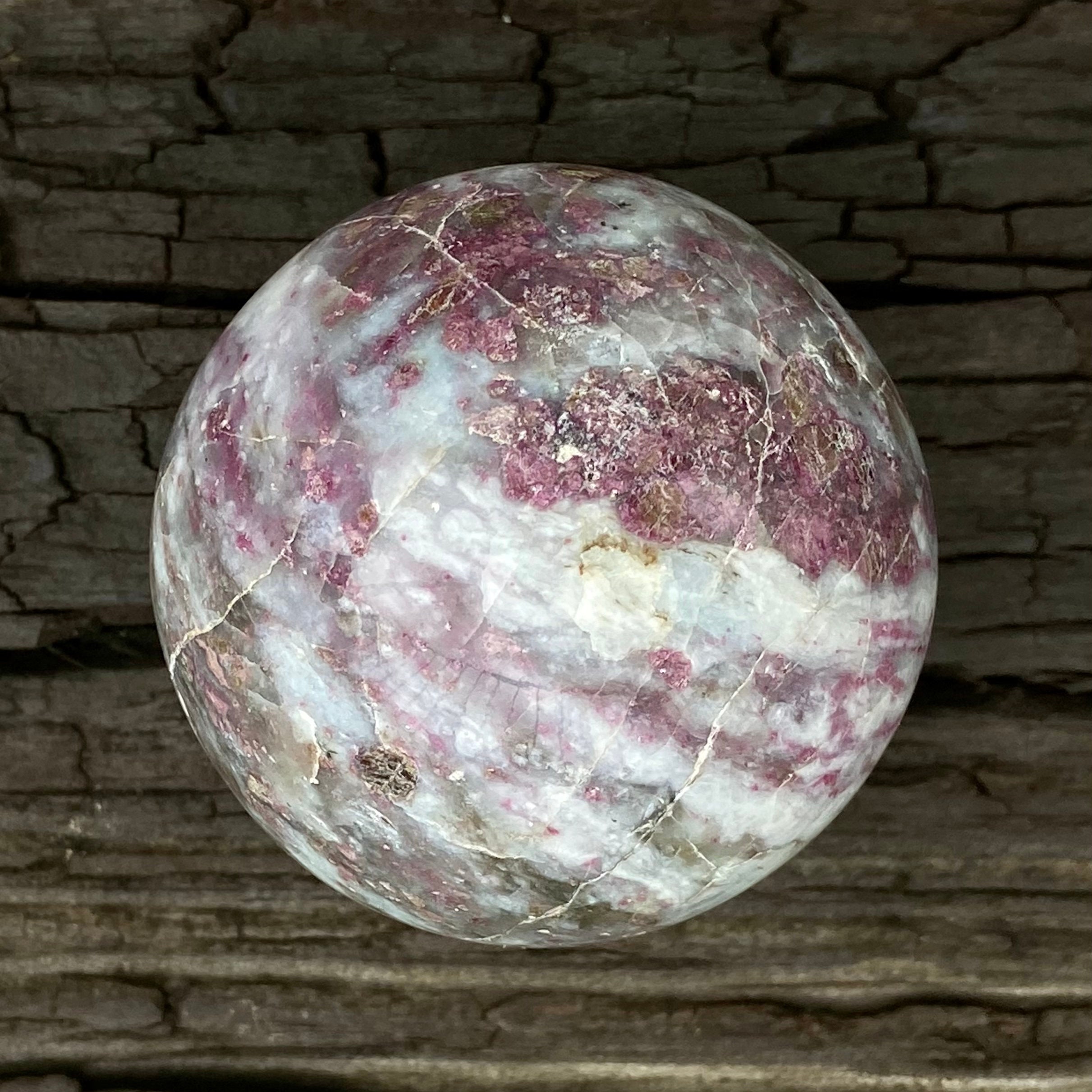 Red Purple Rubellite Polished Round Sphere Shape Stone from | Etsy