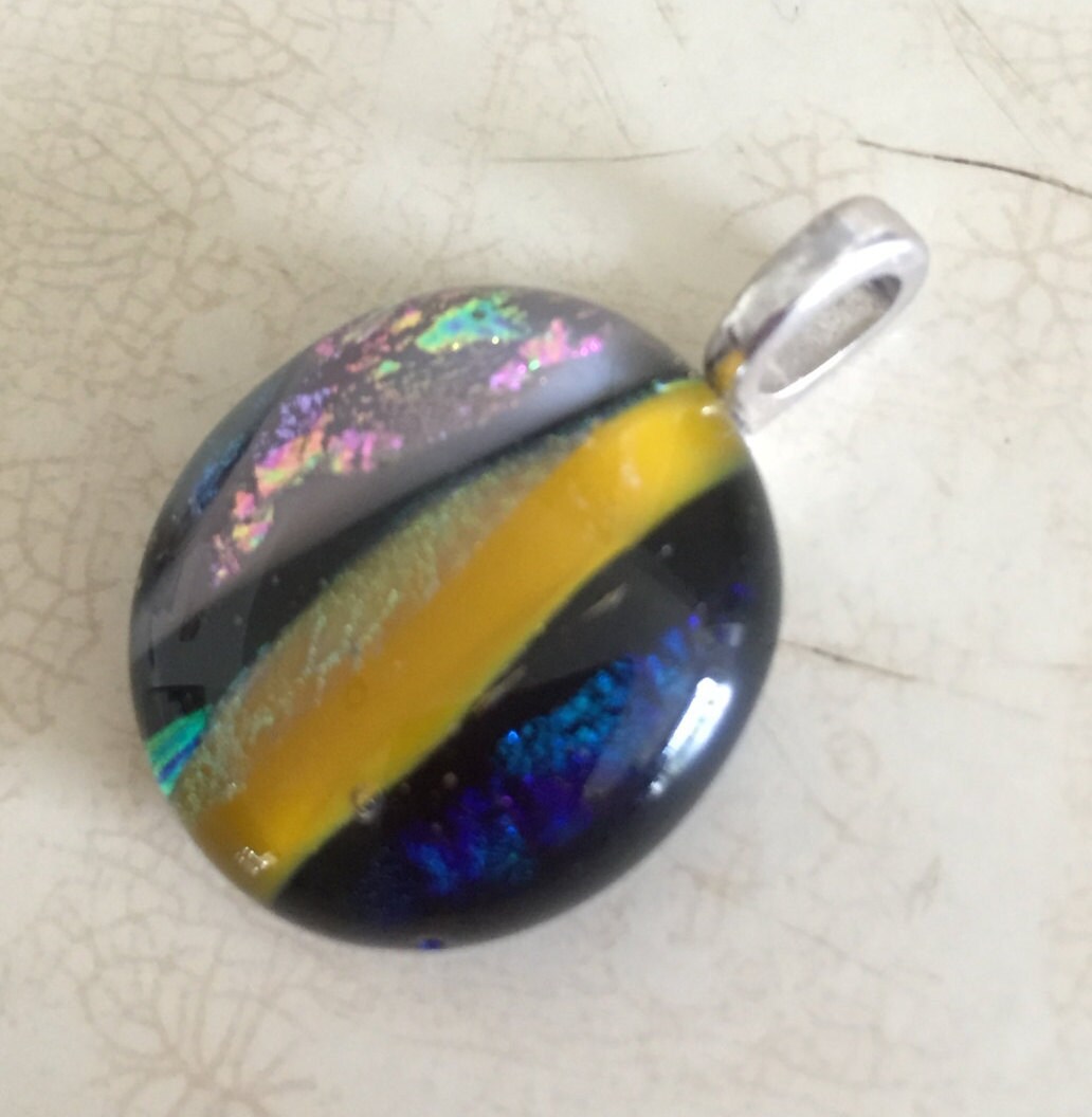 Fused Dichroic Glass Pendant Art Glass Jewelry Multiple - Etsy