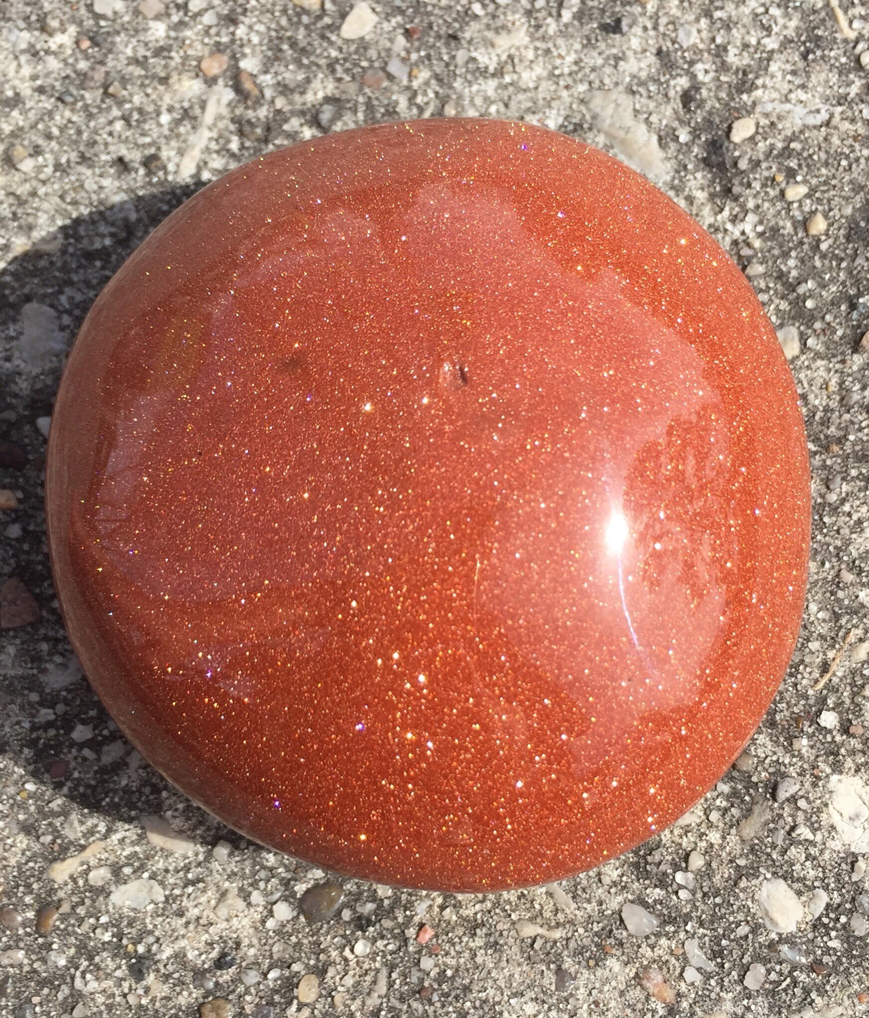 Red Goldstone Mineral Crystal Freeform Stone Orange Sparkle | Etsy