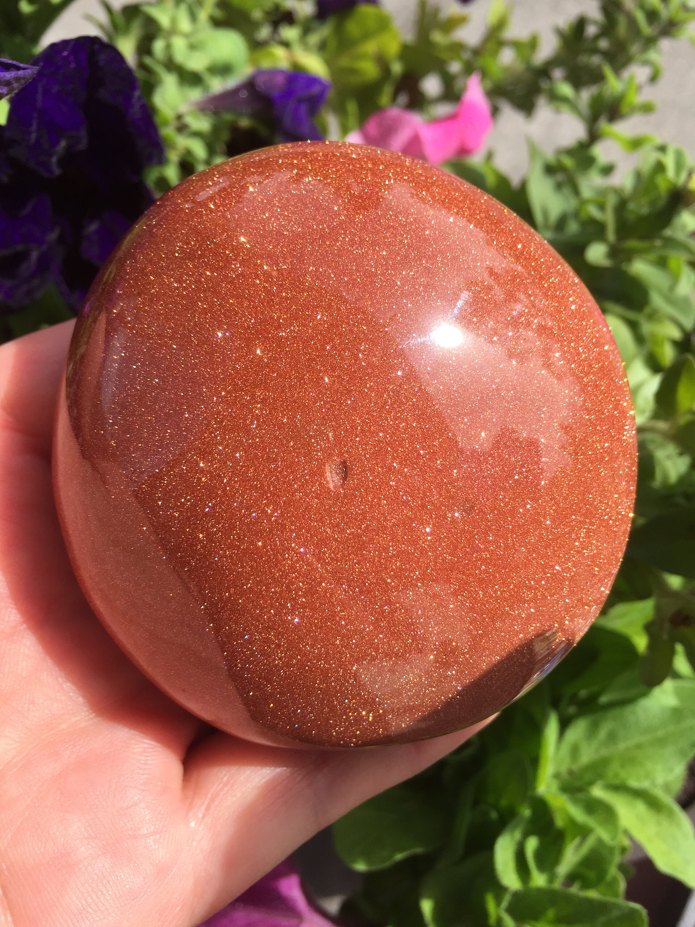 Red Goldstone Mineral Crystal Freeform Stone Orange Sparkle | Etsy