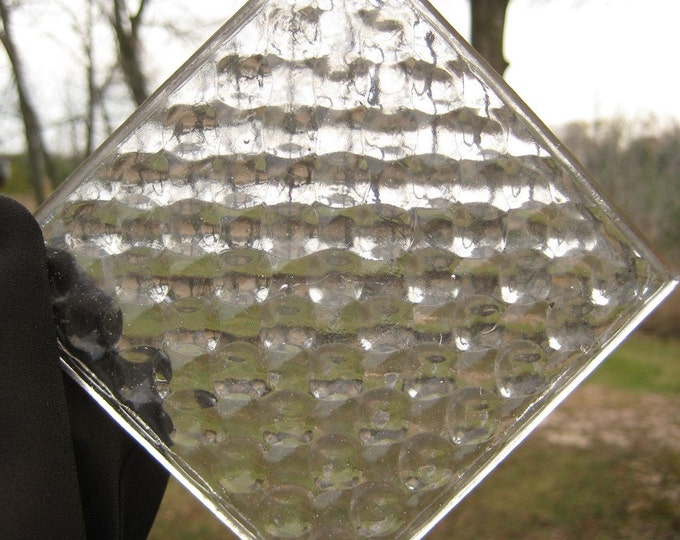 Square Glass Prism Tile - Double Bubble Pattern - Piece From Early 1900 ...