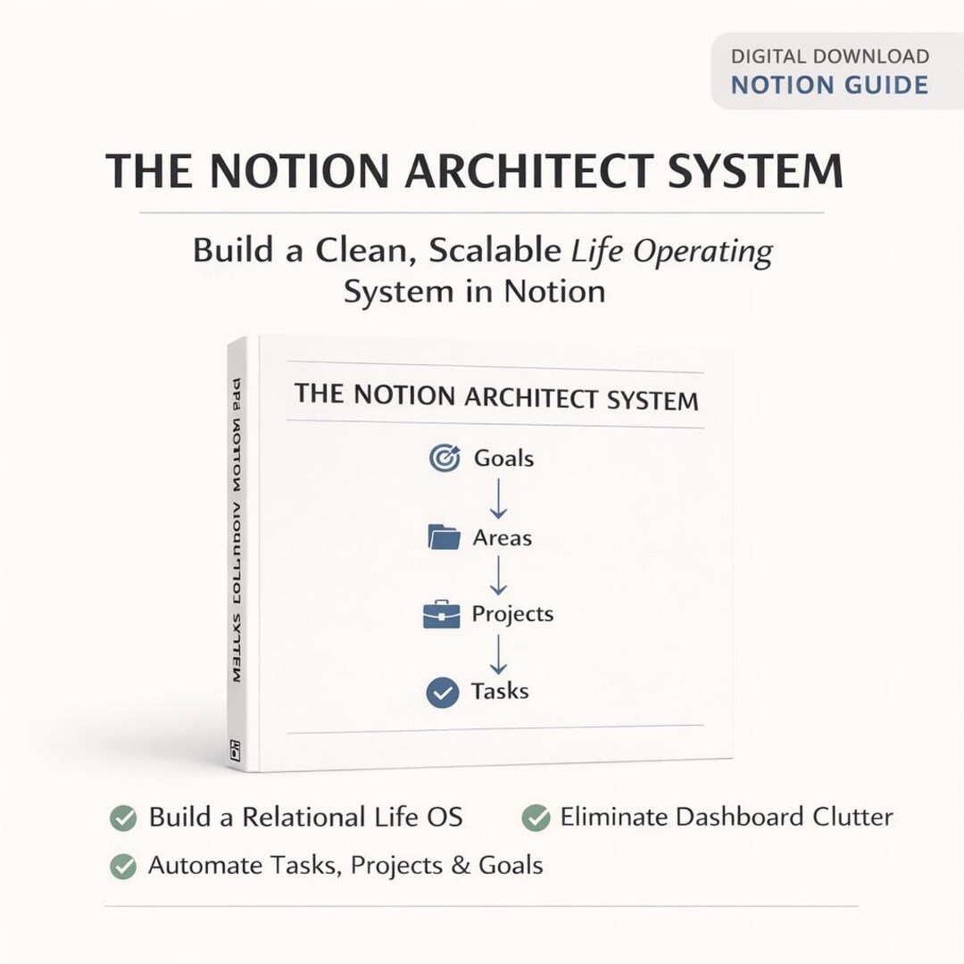 Notion Life OS Guide | Relational System Build, Goals Projects Tasks ...