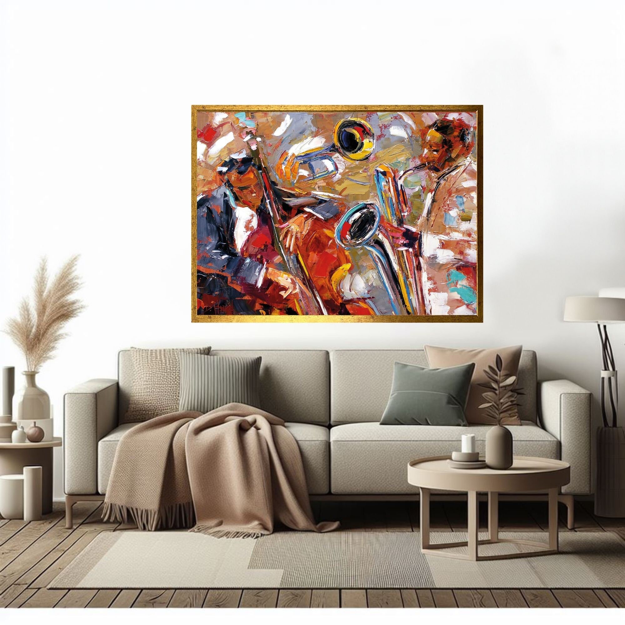 Abstract Jazz Art, Jazz Painting, Music Canvas Wall Art Print - Etsy UK