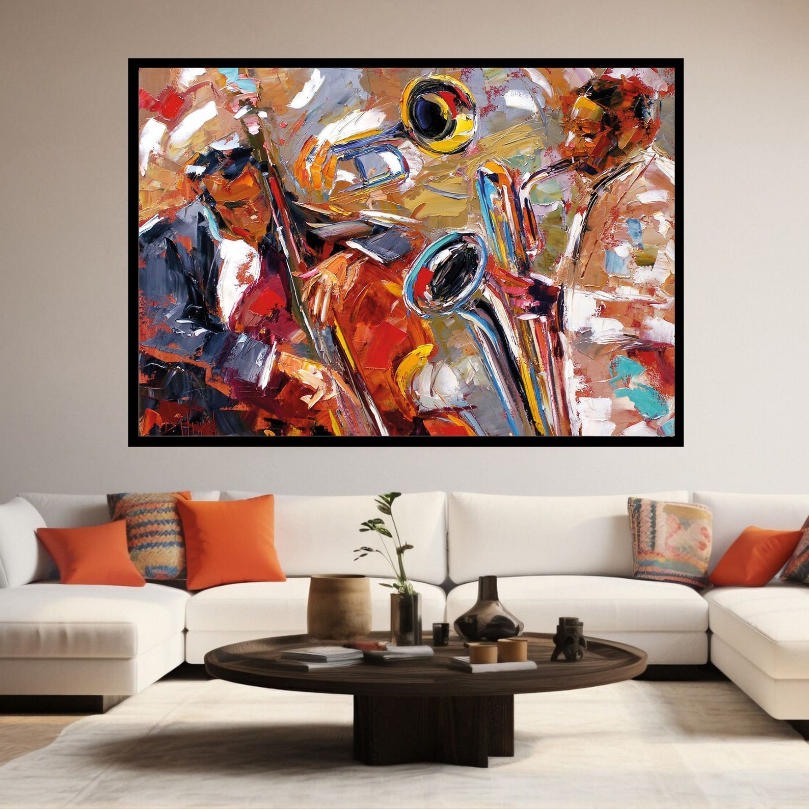 Abstract Jazz Art, Jazz Painting, Music Canvas Wall Art Print - Etsy UK