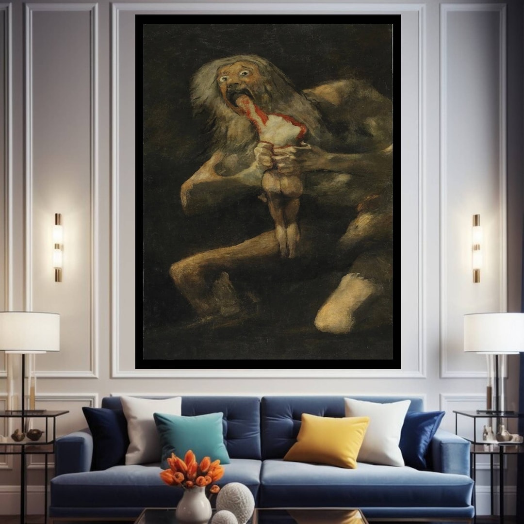 Saturn Devouring His Son by Goya Canvas Wall Art Print - Etsy