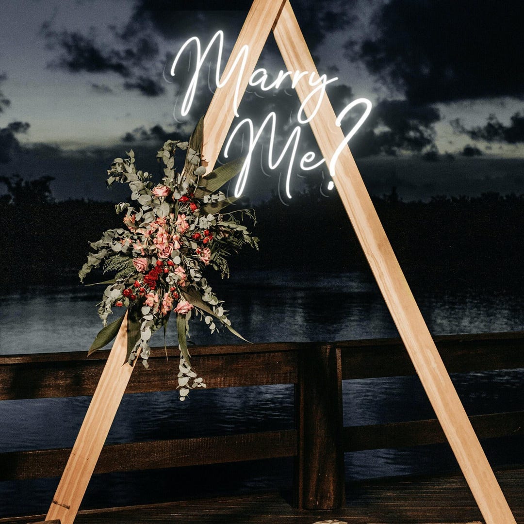 Engagement Custom Neon Sign, Personalized Engagement Party Decor ...