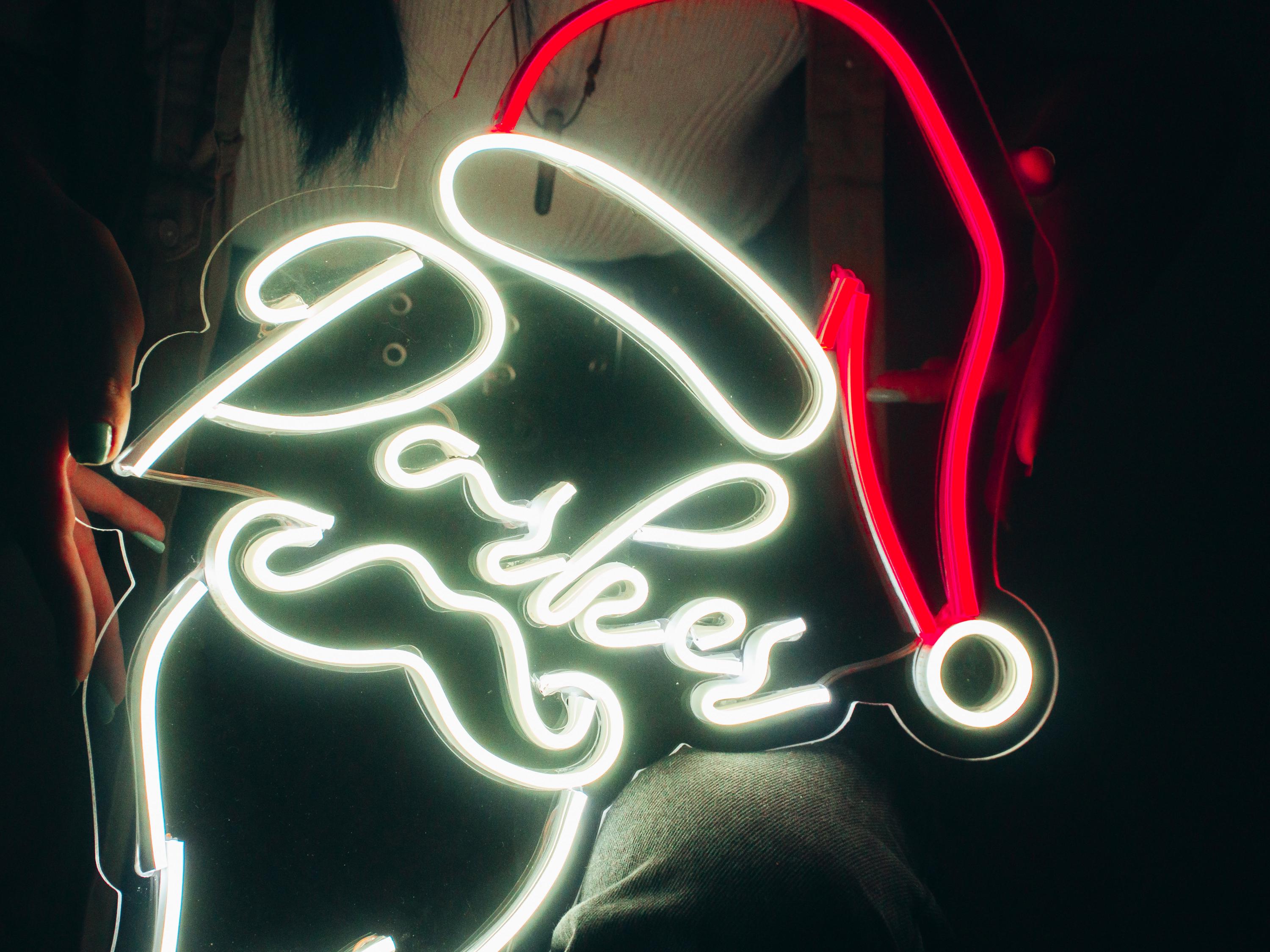 Personalized Christmas Name Neon Sign Gift for Grandchild, Gift for Her ...