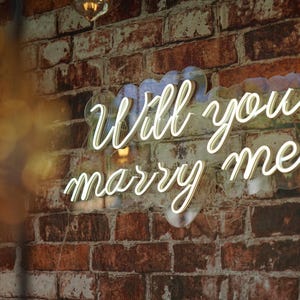 Engagement Custom Neon Sign, Personalized Engagement Party Decor ...