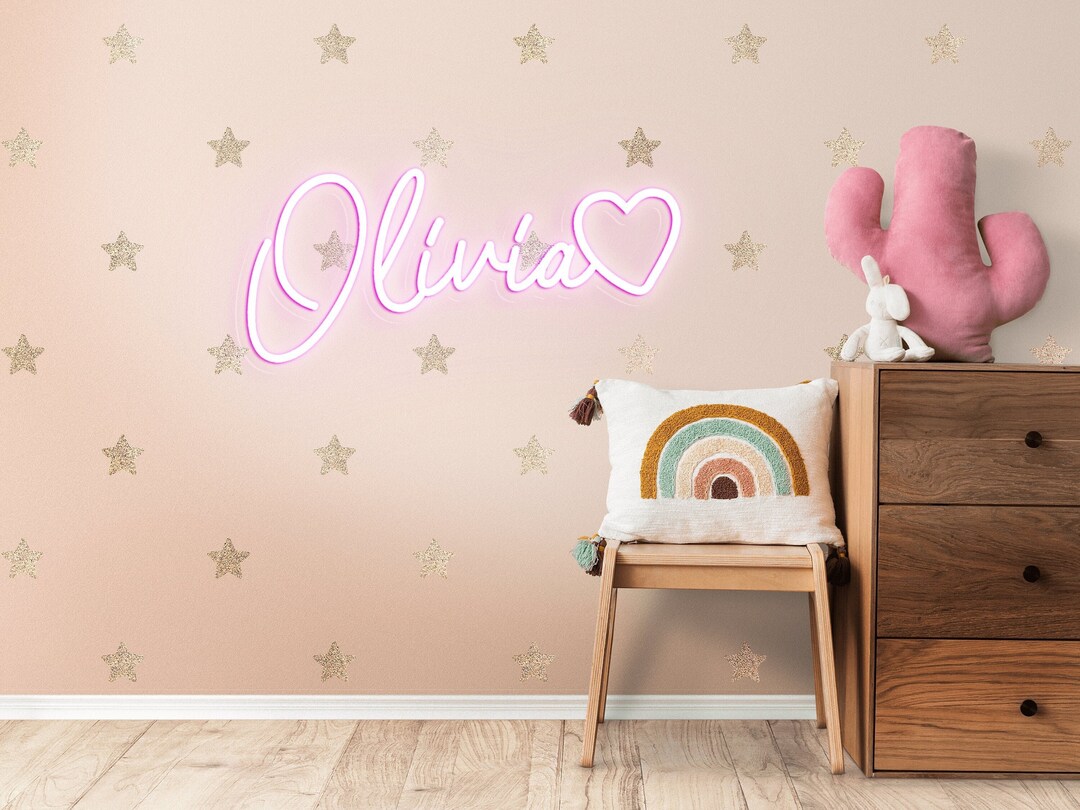Custom Name Neon Sign, Baby Room Decor - Etsy