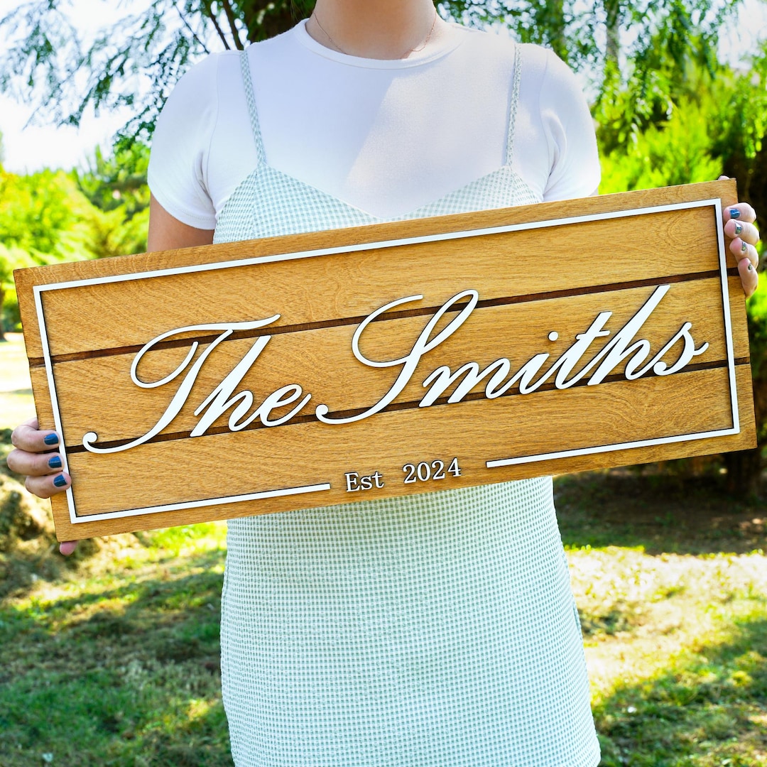 Custom Wooden Family Sign, Farmhouse Decor, Outdoor Decor, Wooden Wall ...