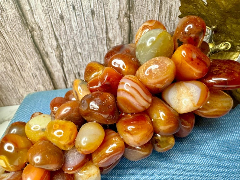 Vintage Polished Stone Grape Cluster ~ Polished Stone Grape Cluster ...