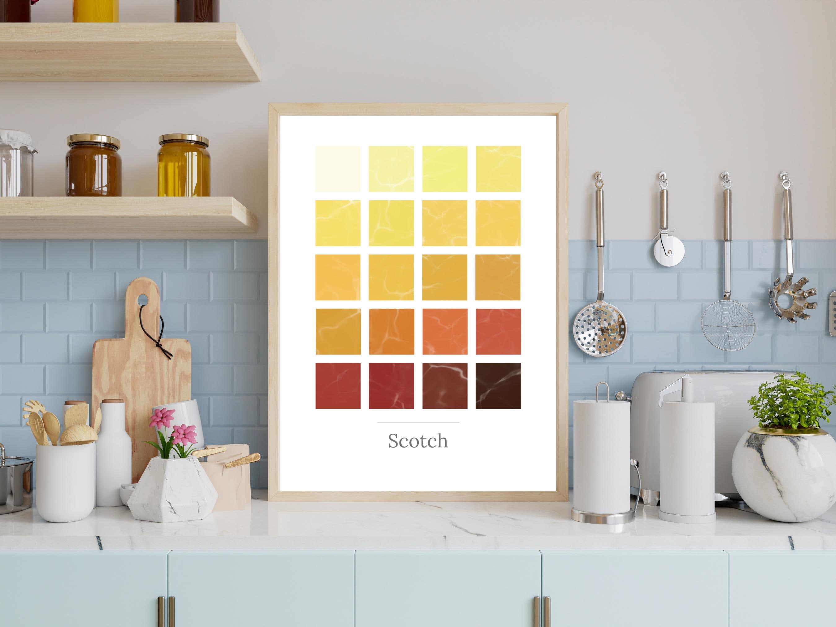 Scotch Color Guide, Types, Tips, Cheatsheet, Poster, Sign, Gift, Home ...