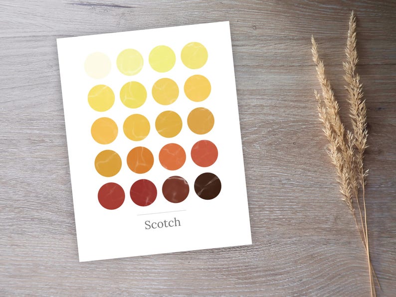Scotch Color Guide, Types, Tips, Cheatsheet, Sign, Gift, Home Scotch ...