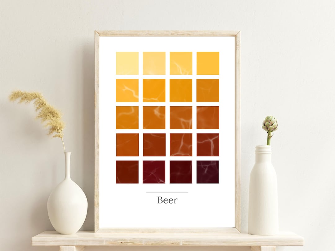 Beer Color Guide, Types, Tips, Cheatsheet, Poster, Sign, Printable ...